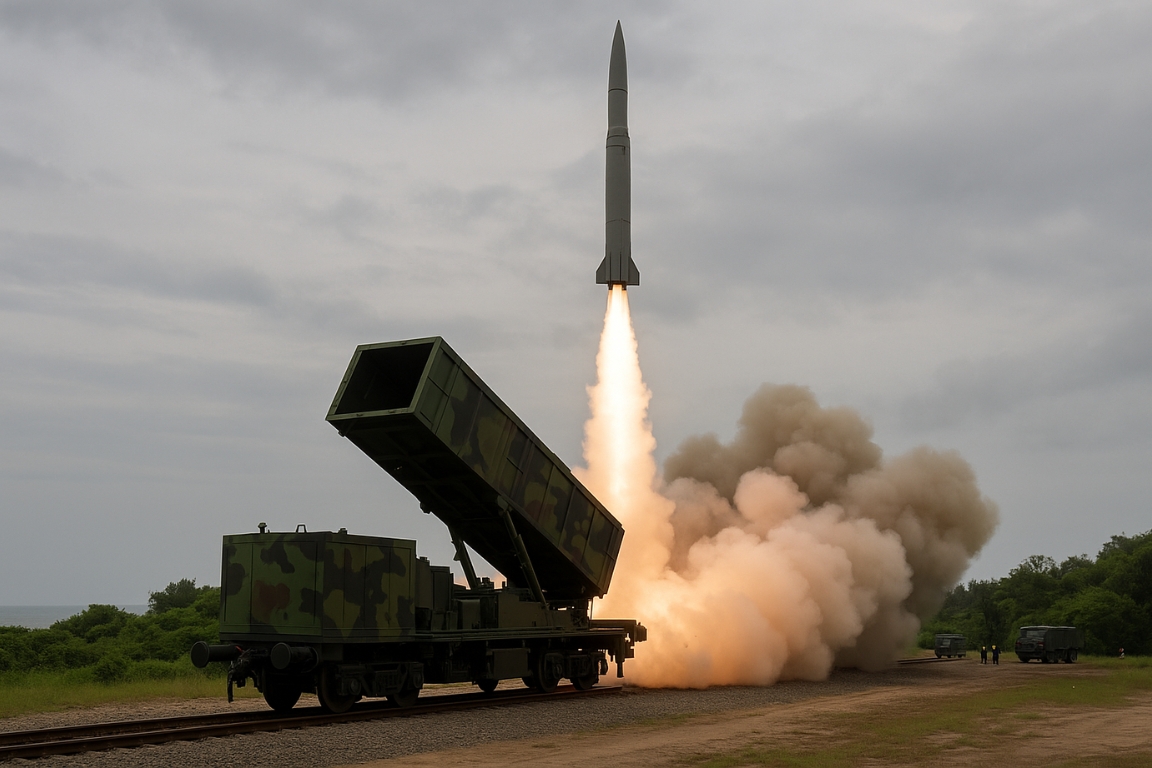 Agni Prime Missile India Tests Rail Mobile Ballistic System
