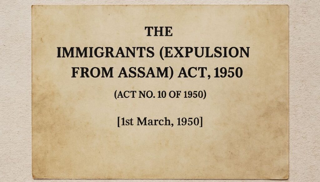 Immigrants Expulsion Act 1950: Assam’s First Use