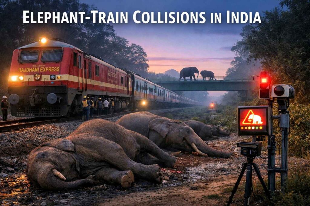 Elephant-Train Collisions in India: Causes and Solutions Map